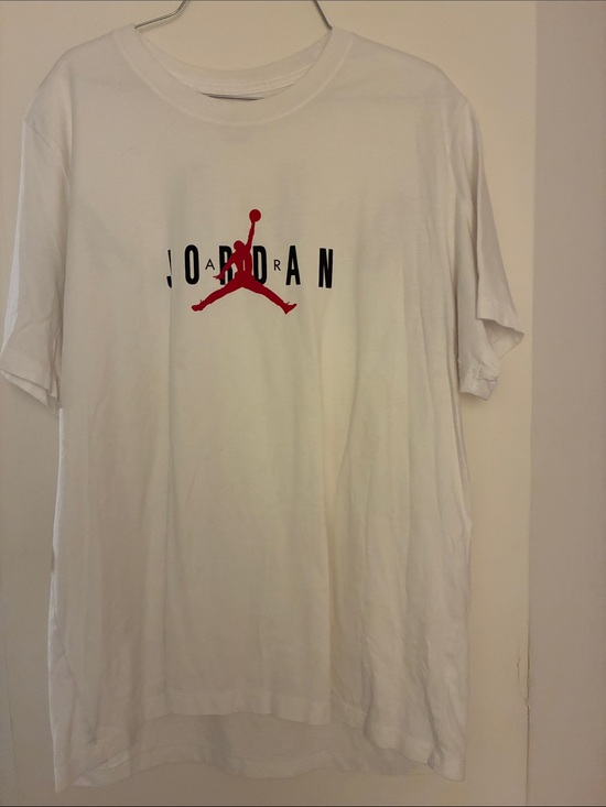Jordan | Shirts | Jordan White Tee With Red Jumpman Logo | Poshmark